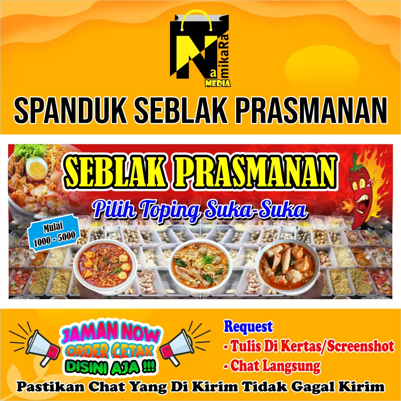 Spanduk Banner Seblak Terbaru yang lagi Viral ukuran 1.6x0.6 M / Banner ...