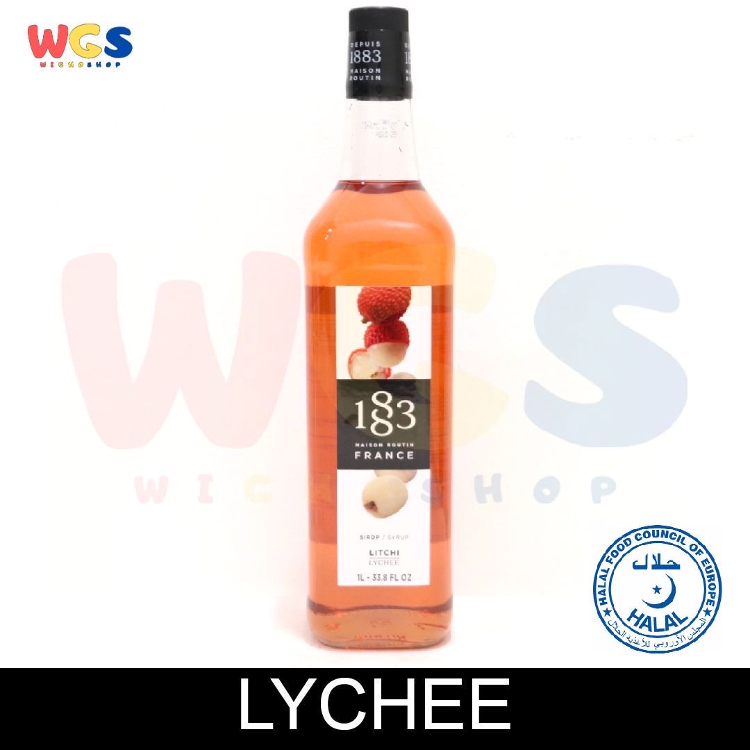 Syrup 1883 Maison Routin France Lychee Flavored 33.8 fl oz 1ltr ...
