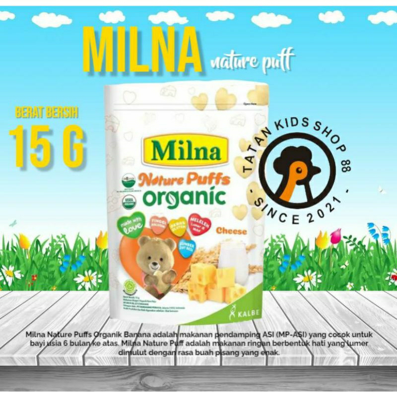 Milna Nature Puff Organic Pouch 15gr Biskuit Sereal Makanan Bayi Fruit ...
