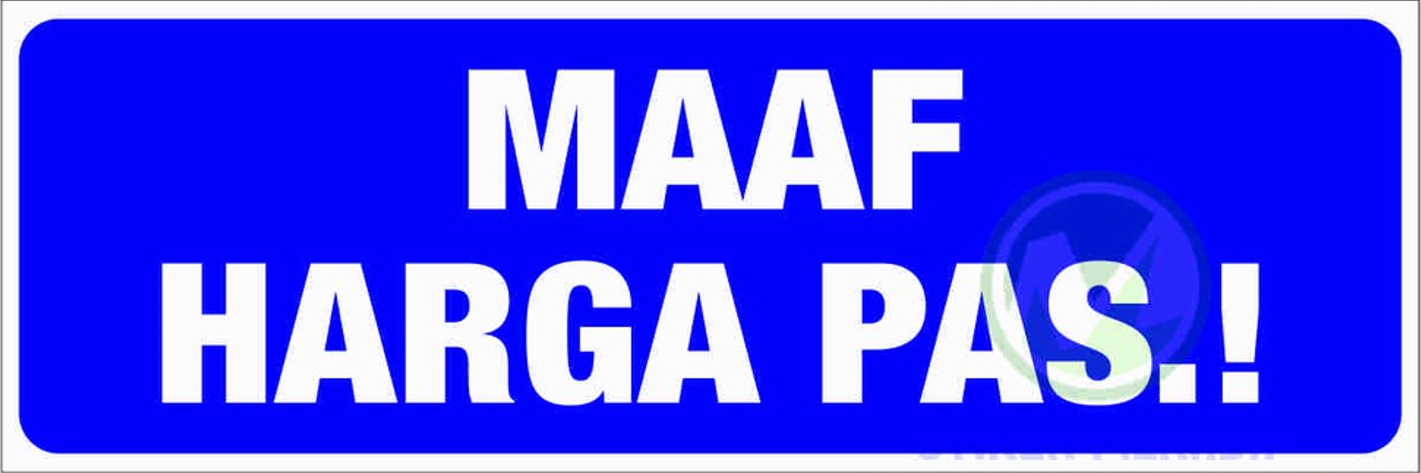 STIKER VINYL MAAF HARGA PAS (DIJUAL SATUAN) | Lazada Indonesia