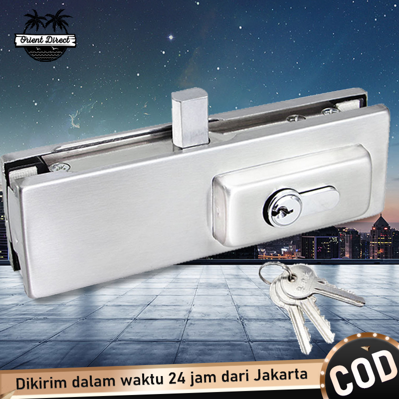 Patch Fitting Glass Door High Quality Kunci Pintu Kaca Bawah Corner ...
