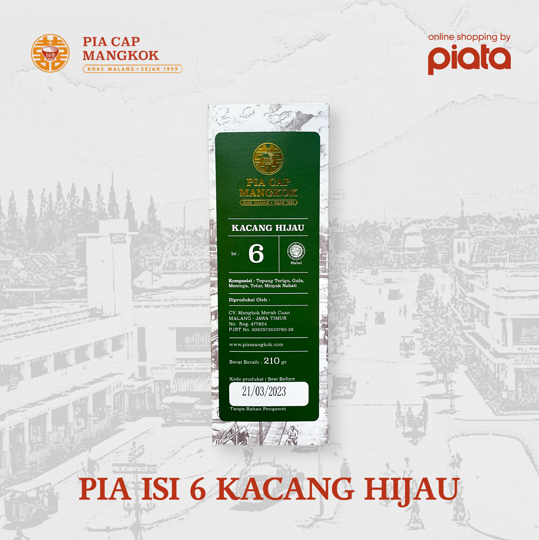 [Official Store] Pia Cap Mangkok Tidar, Oleh Oleh Khas Malang, Bakpia ...