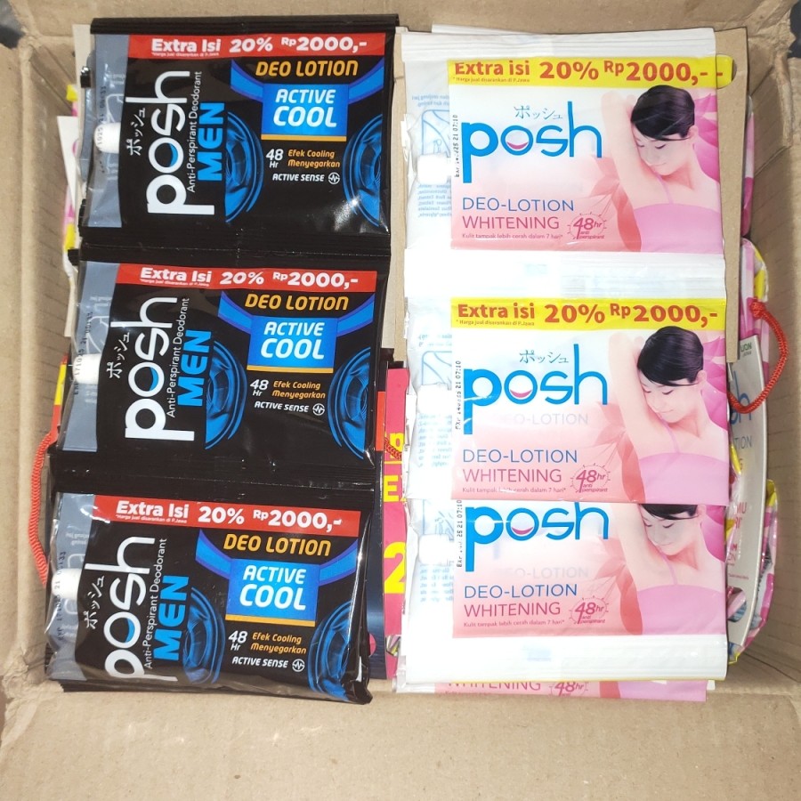 1 RENCENG POSH DEO-LOTION WHITENING ISI 12 SACHET | Lazada Indonesia