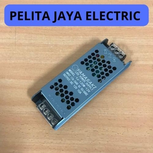 Trafo Adaptor Power Supply Slim Blue 12V 10A - ORIGINAL!! | Lazada ...