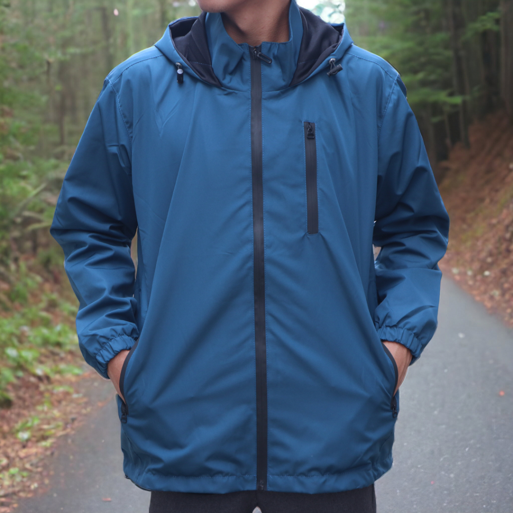 CREDIFOX Jaket gunung bahan taslan JN waterproof sleting tiga - jaket ...