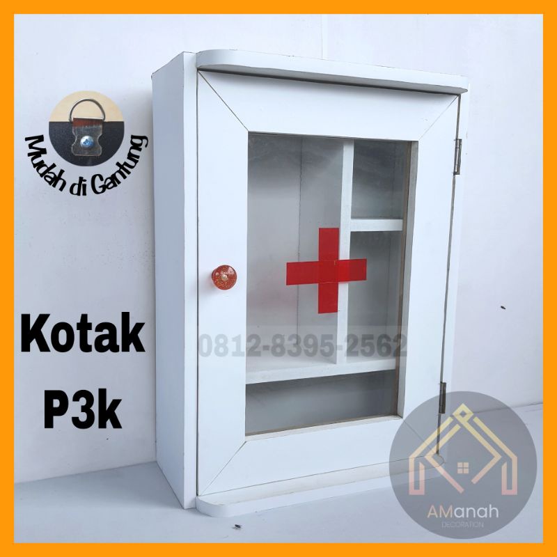 [COD] KOTAK OBAT RAK P3K BAHAN KAYU - RAK OBAT PORTABLE AMANAH ...