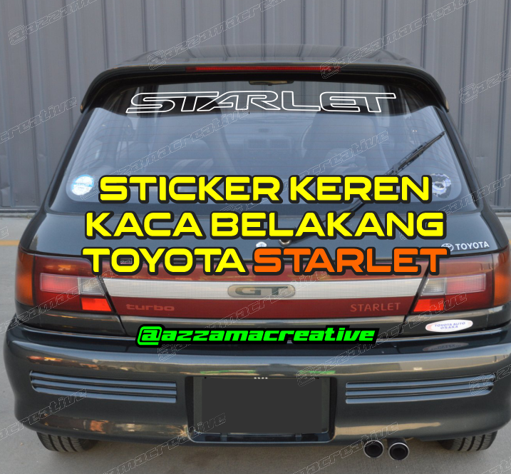 Stiker Toyota Starlet decals kaca belakang | Lazada Indonesia