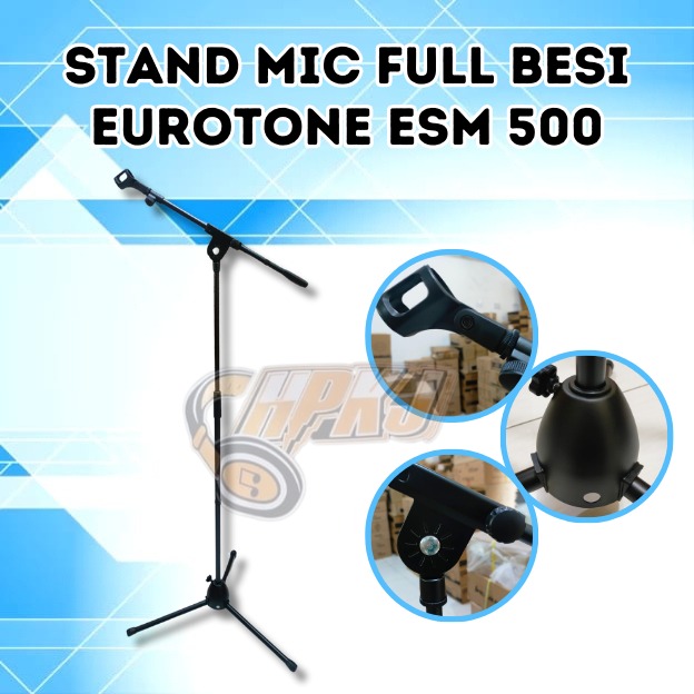 STAND MIC MICROPHONE PANJANG EUROTONE ESM 500 STAND MIC EUROTONE ESM ...