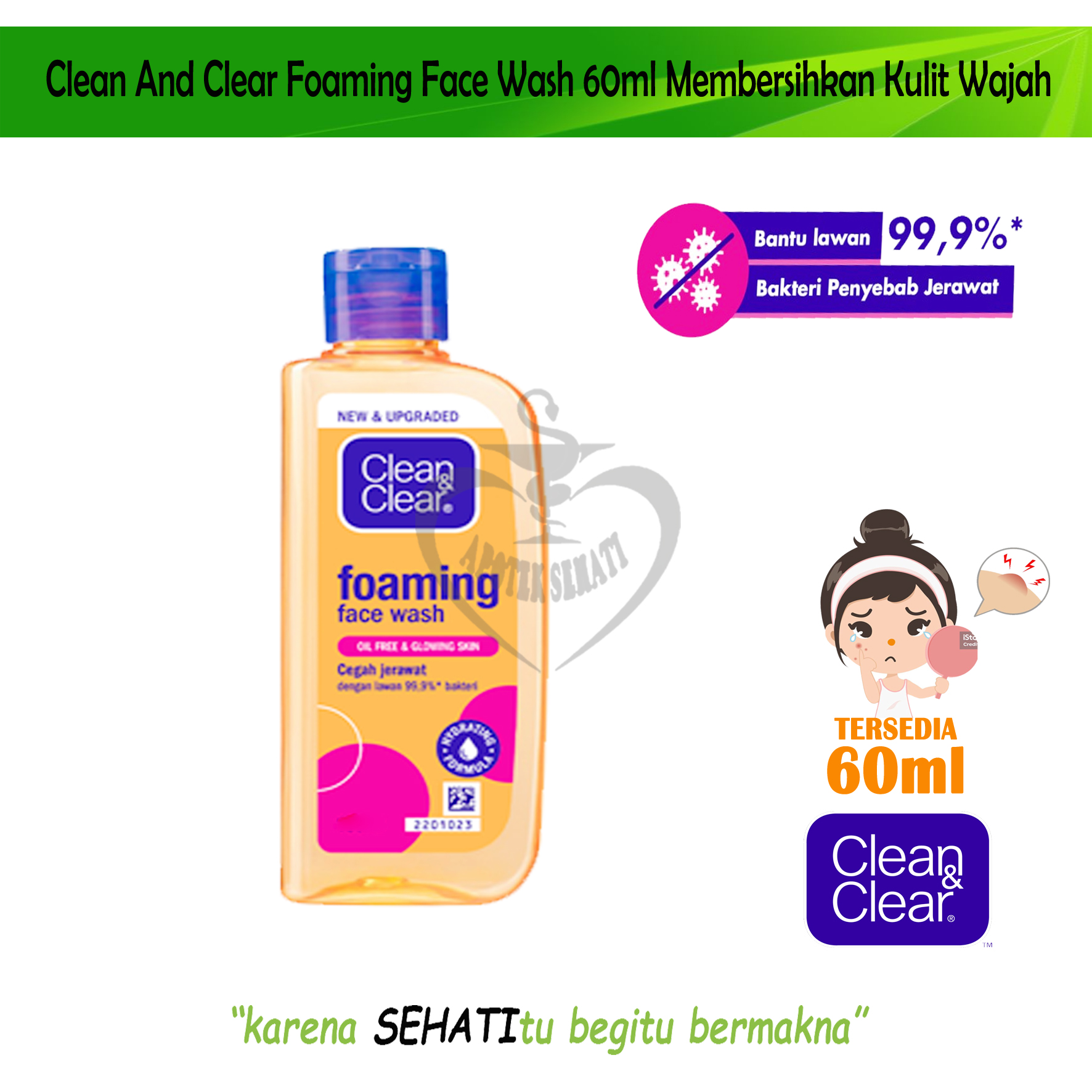 Clean And Clear Foaming Facial Wash Sabun Cuci Muka Membersihkan Kulit ...