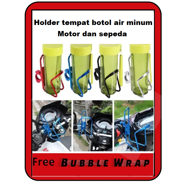 Holder Dudukan Tempat Botol Air minum Motor dan sepeda aluminium ...