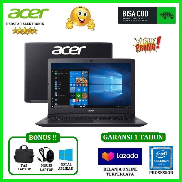 LAPTOP / NOTEBOOK ACER CELERON RAM 4GB / HARDISK 500GB WINDOWS 10PRO ...