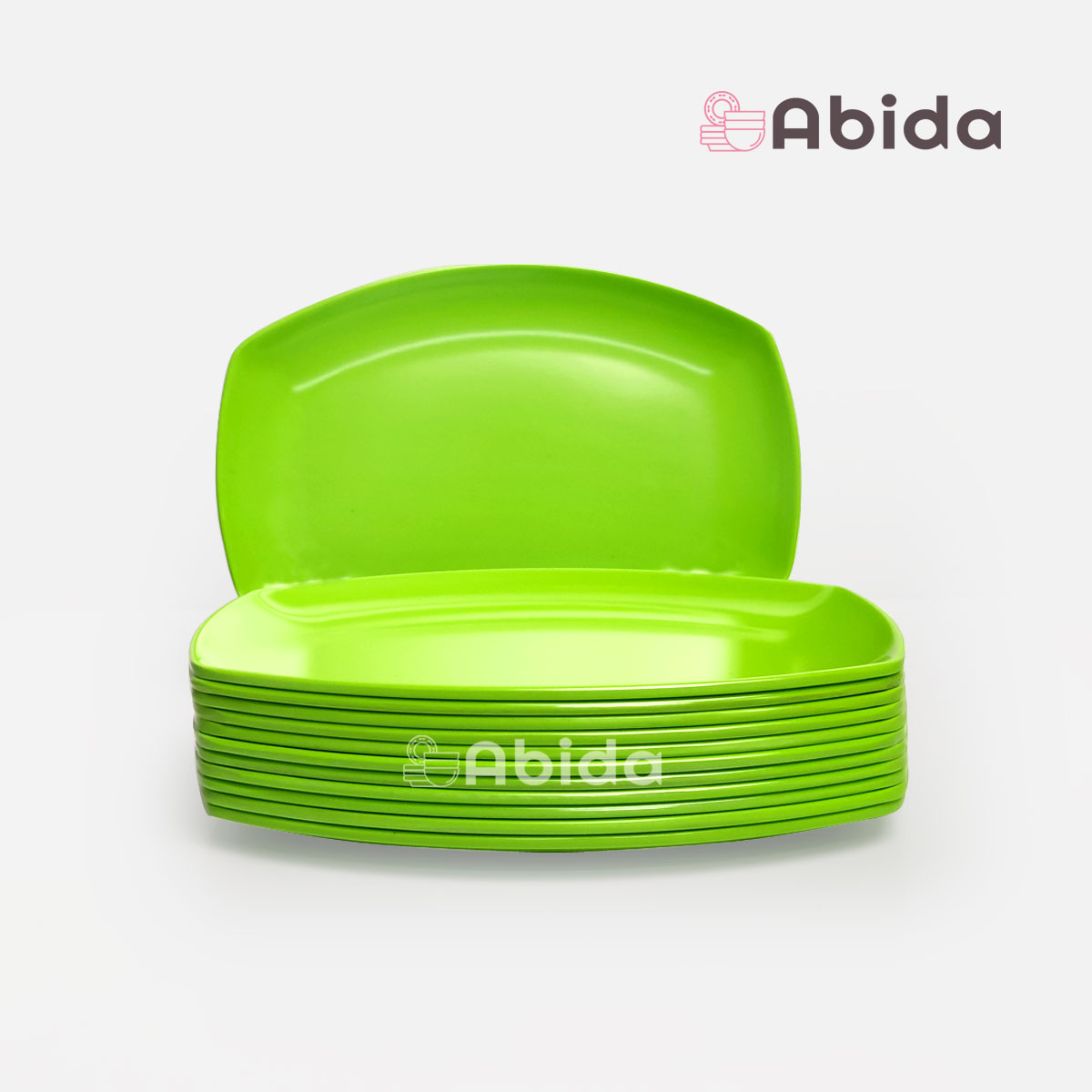 Abida 1 Lusin Piring Saji Melamin 12 inch - Piring Persegi Panjang ...
