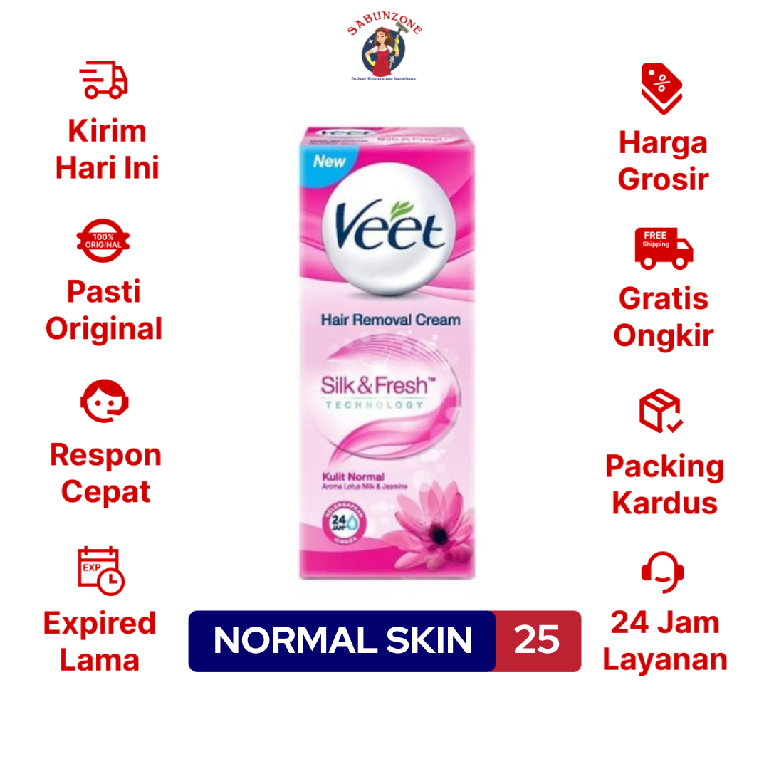 Krim Pencukur Veet Hair Removal Normal Skin 25 gr Pink | Lazada Indonesia