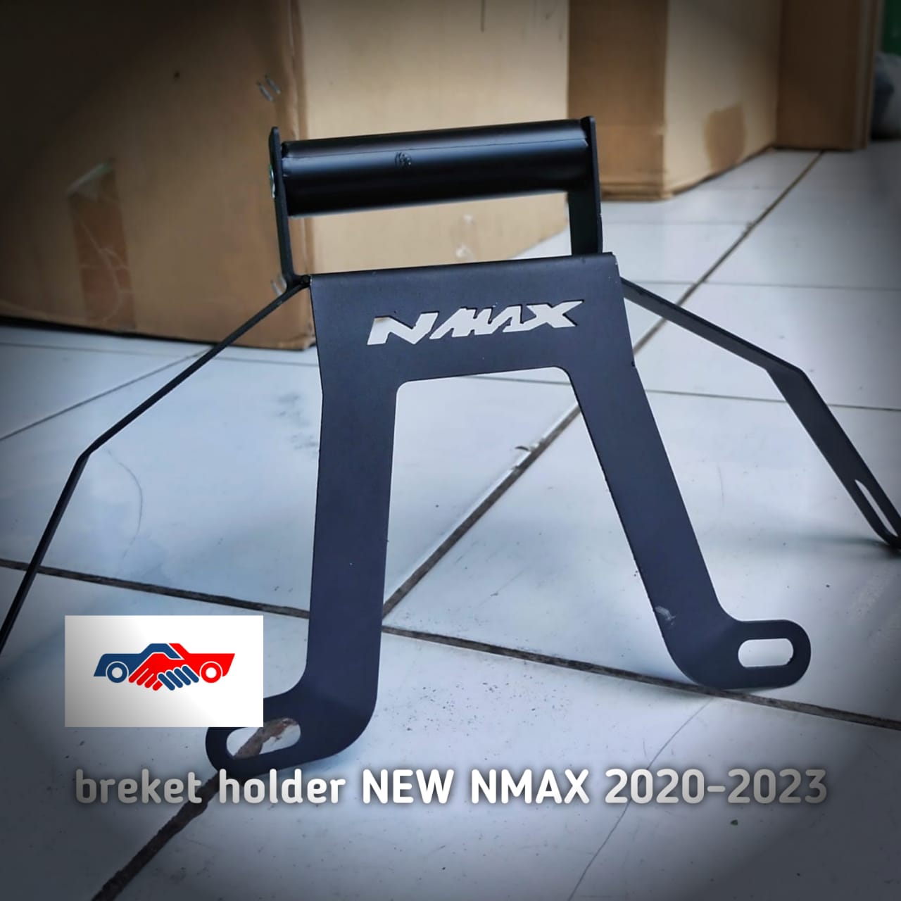 paket 2 item breket stand dan holder hp NEW NMAX 2020-2023 oem black ...