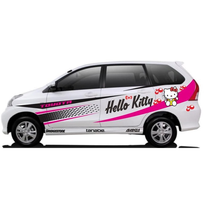Stiker Mobil Hello Kitty Cutting Sticker Body Samping Hello Kitty ...