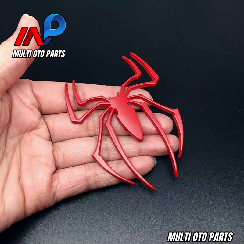 Sticker Emblem Metal 3D Spider Logo Superhero Marvel Spiderman stiker ...