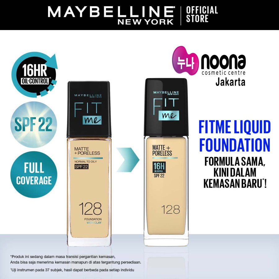 MAYBELLINE FIT ME MATTE + PORELESS 16 H OIL CONTROL SPF22 (30ML) | Lazada Indonesia