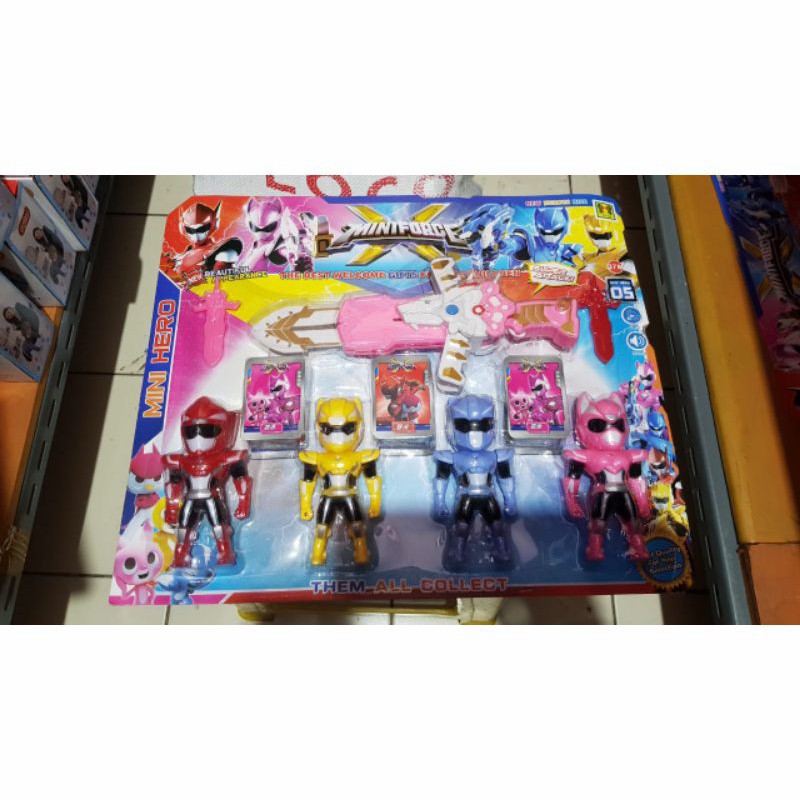 mainan mini force x / miniforce pedang robot / pistol pink | Lazada ...