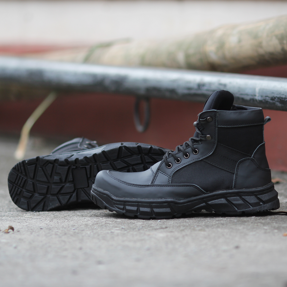 SEPATU PDL SEMI BOOTS SEPATU PDL KERJA DINAS LAPANGAN KULIT SAPI BOOTS ...