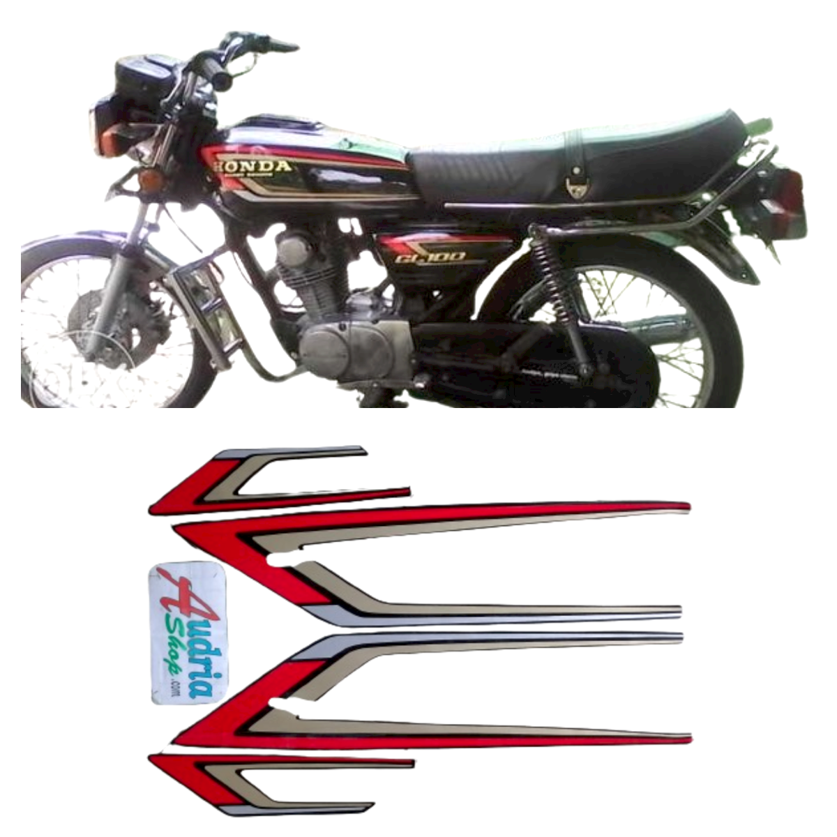 Stiker Striping Motor Honda GL 100 1994 Merah | Lazada Indonesia