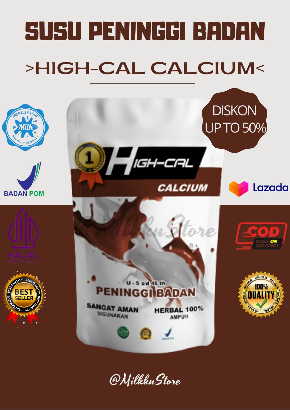 [BEST SELLER] HIGH-CAL CALCIUM Susu Peninggi Badan usia Anak-Anak ...