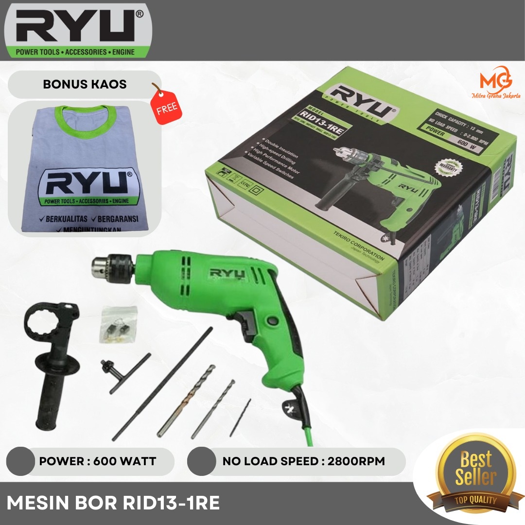 MG Mesin Bor Beton Tembok Ryu 13 mm Dua Arah Variable Speed Impact ...