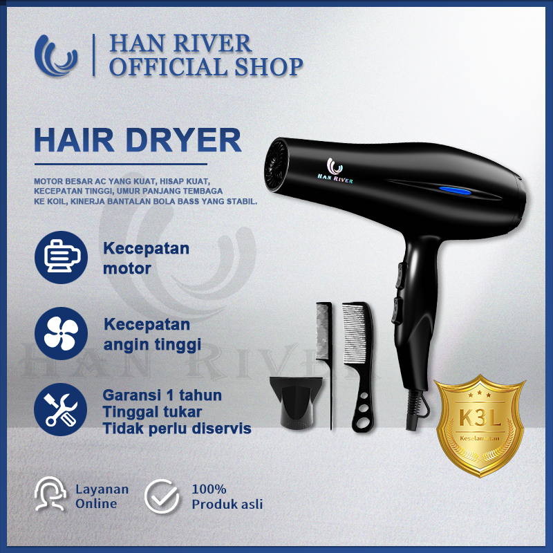 HAN RIVER Termurah hair dryer 100% ORIGINAL（Garansi 365 hari/bisa COD ...