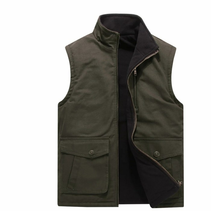 rompi pria keren / rompi tipe 3 saku / rompi lapangan - Hijau, XXXL ...