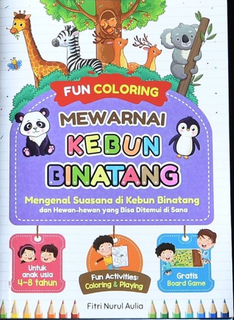Buku Fun Coloring Mewarnai Kebun Binatang | Lazada Indonesia