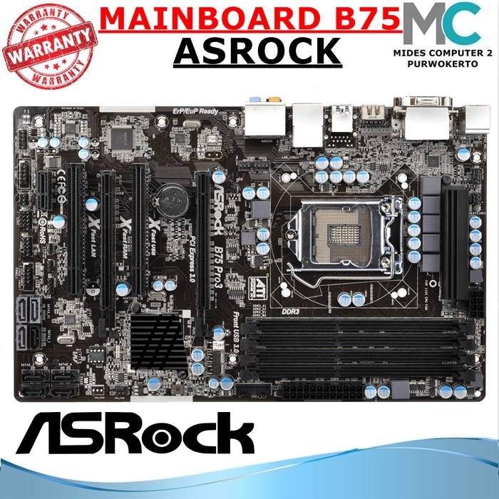 Mobo B75 Intel Soket 1155 Asrock Atx Onboard 4 Slot Ram | Lazada Indonesia