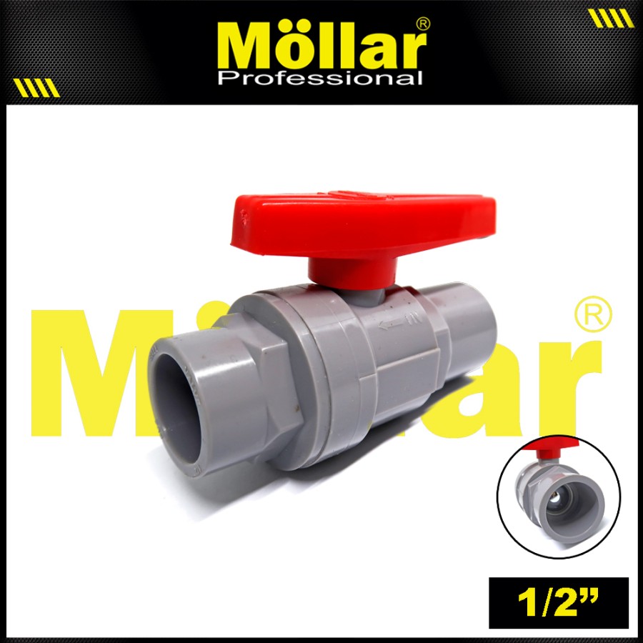 Ball Valve PVC 1 INCH Stop Kran 1/2 inch Stop Keran pipa plastik merk ...