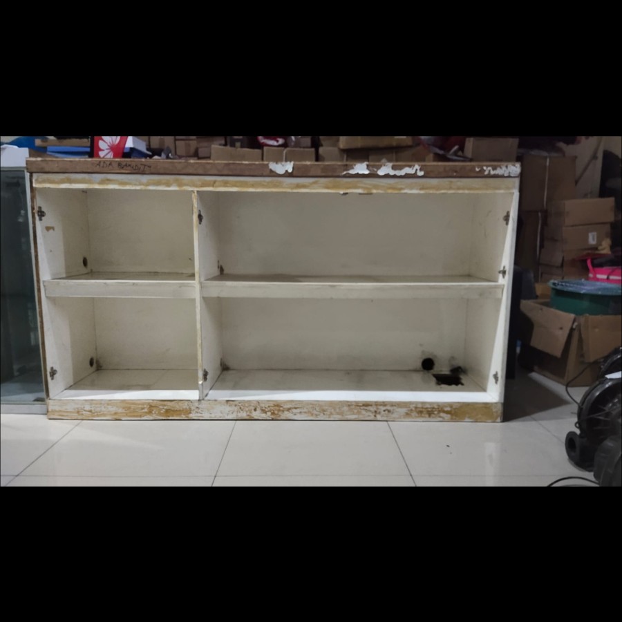 LEMARI RAK KAYU TANPA PINTU PAJANGAN DAN BARANG SERBAGUNA SECOND ...