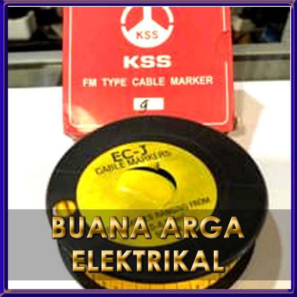 Cable Marker FM-1 huruf A-Z, simbol (-), (+), (/) angka 0-9 merk KSS ...