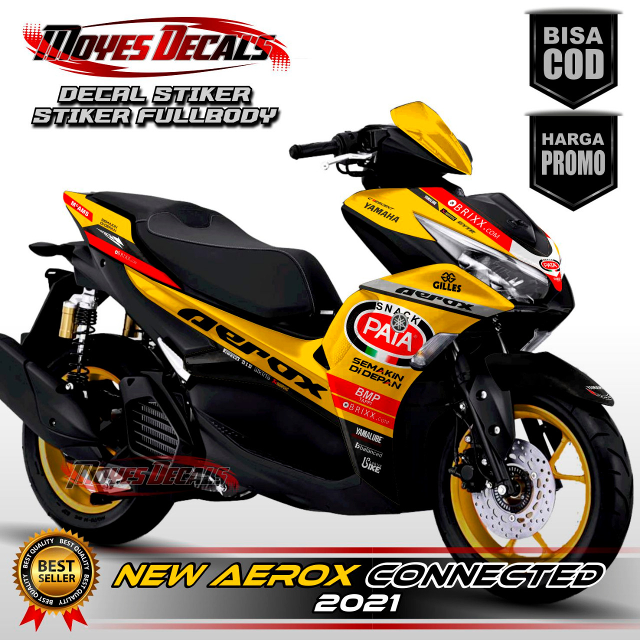 ⭐⭐⭐⭐⭐{ bayar di rumah / cod } decal new aerox 155 stiker decal motor ...