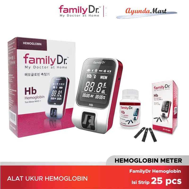 Family Dr Alat Cek HB Hemoglobin Familydr Hemoglobine Meter EXTRA 25 ...