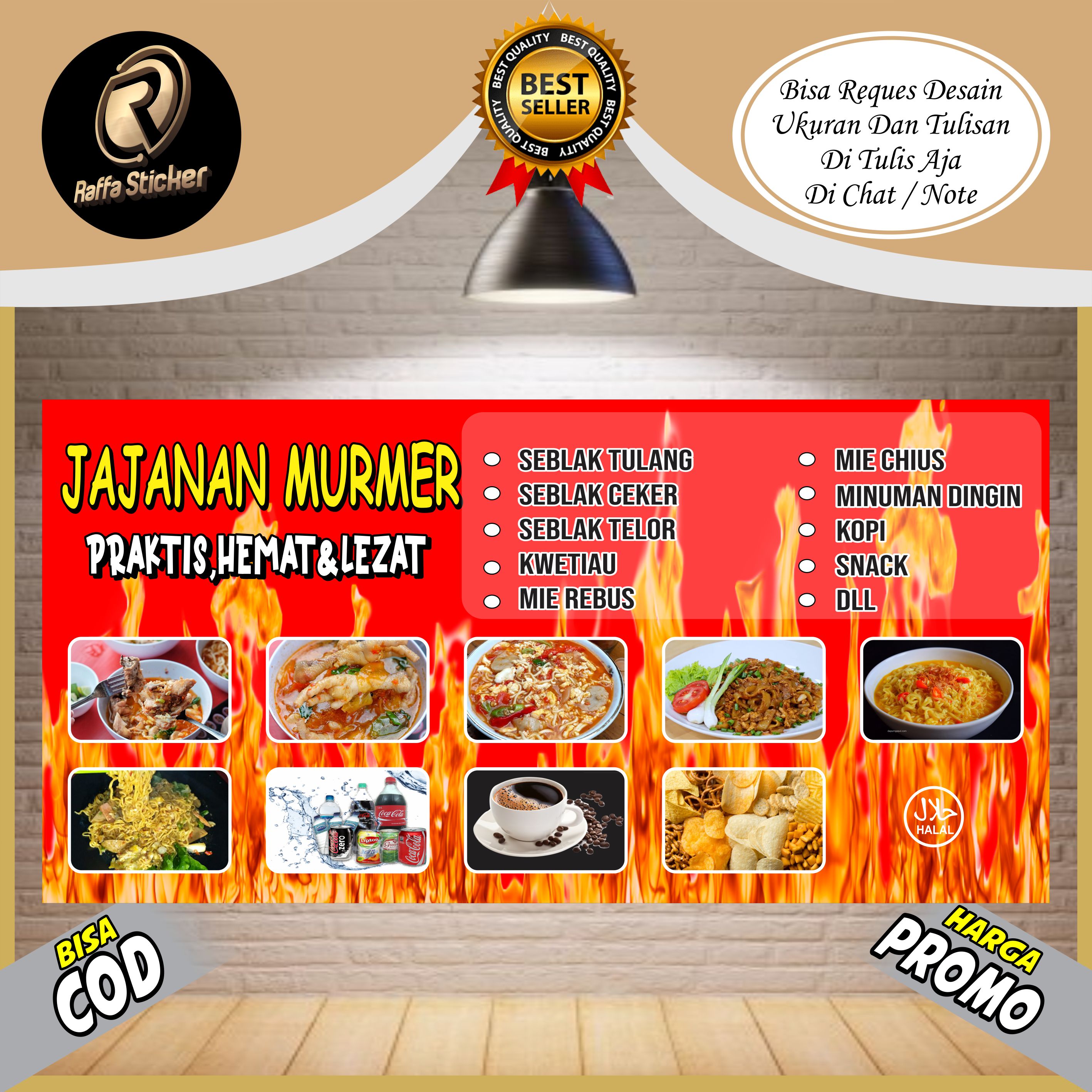 Spanduk, Banner Jajanan Murmer Ukuran 2x1meter | Lazada Indonesia