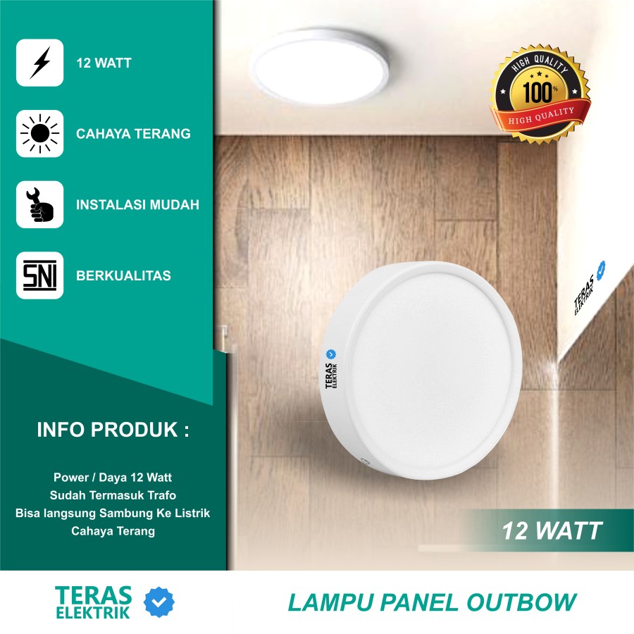 Lampu downlight panel led Outbow 12 Watt lampu plafon downlight 12 W | Lazada Indonesia