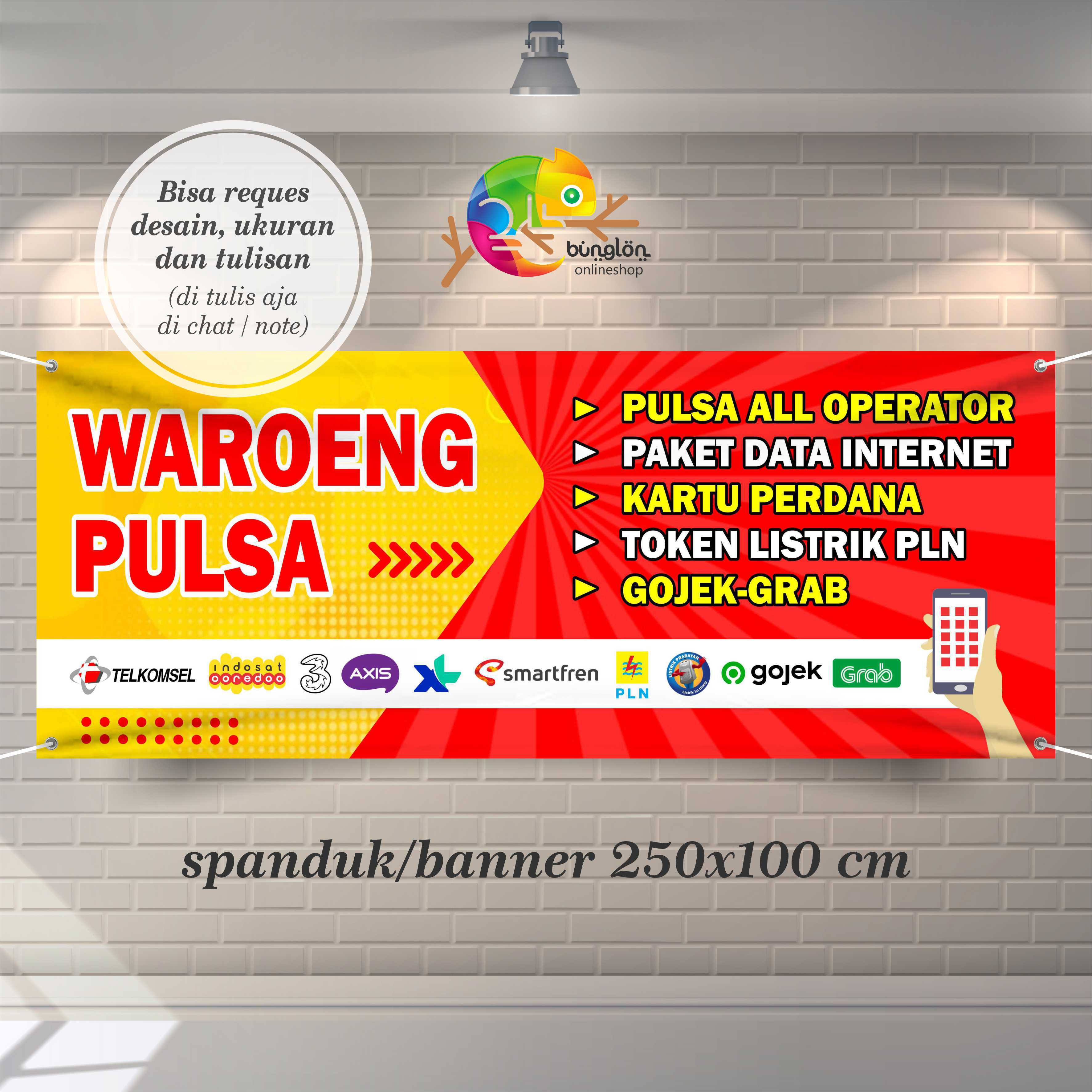 Spanduk, Banner Warung Konter Pulsa | Lazada Indonesia