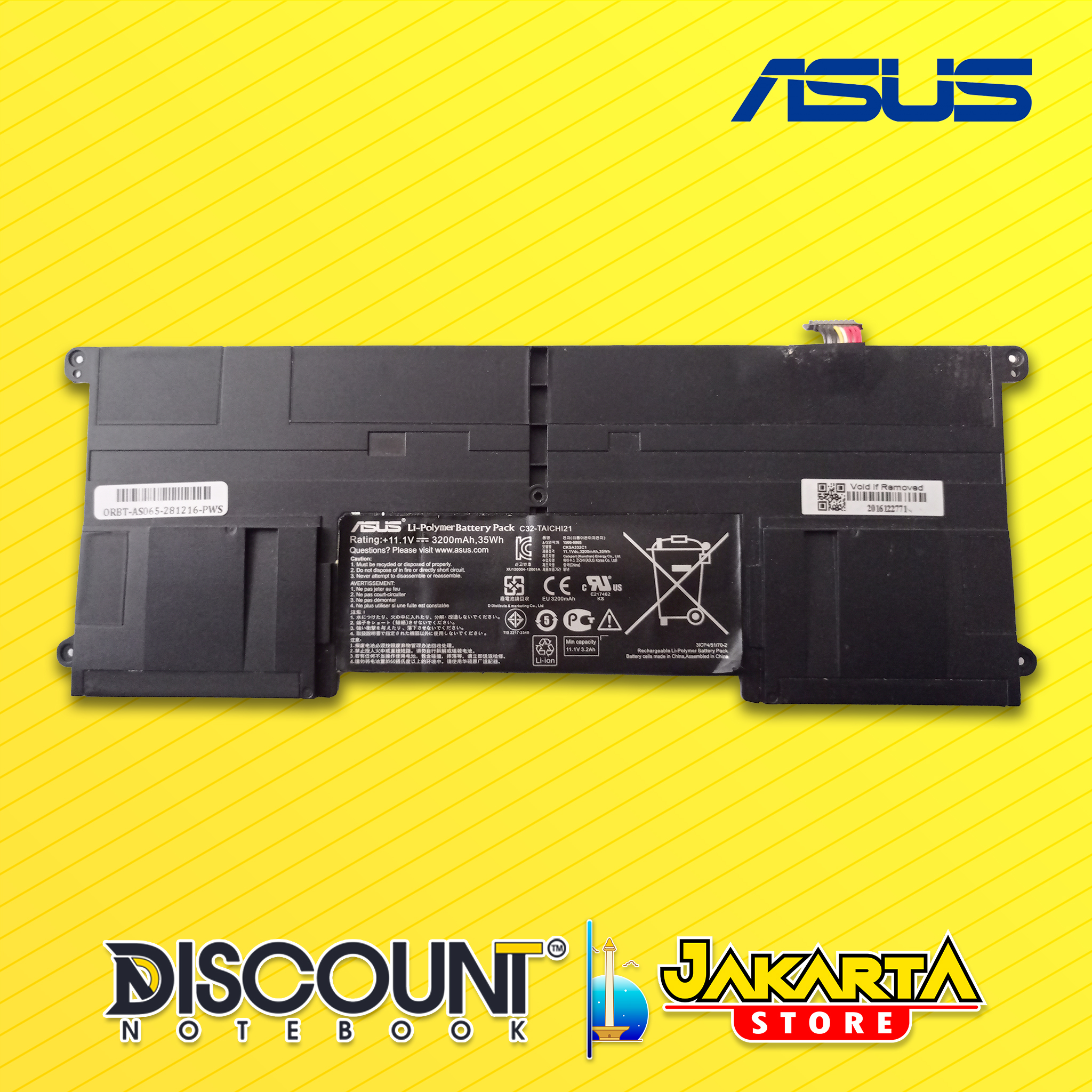 ORIGINAL BATTERY LAPTOP ASUS Taichi (C32-TAICHI2) (4 CELL) | Lazada ...