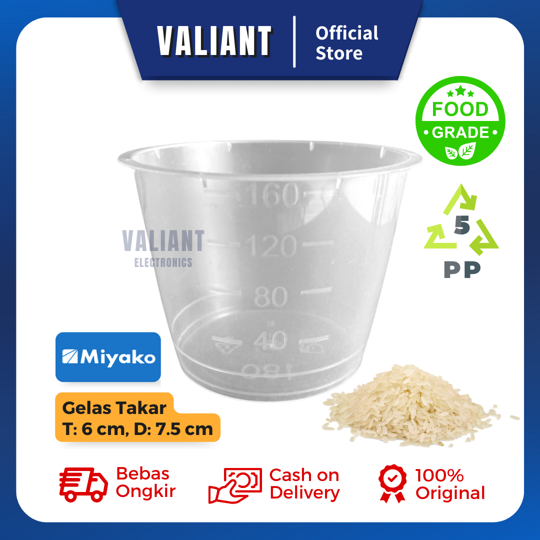 Gelas Takar / Ukur Beras Miyako Food Grade [ORIGINAL SPAREPART ...