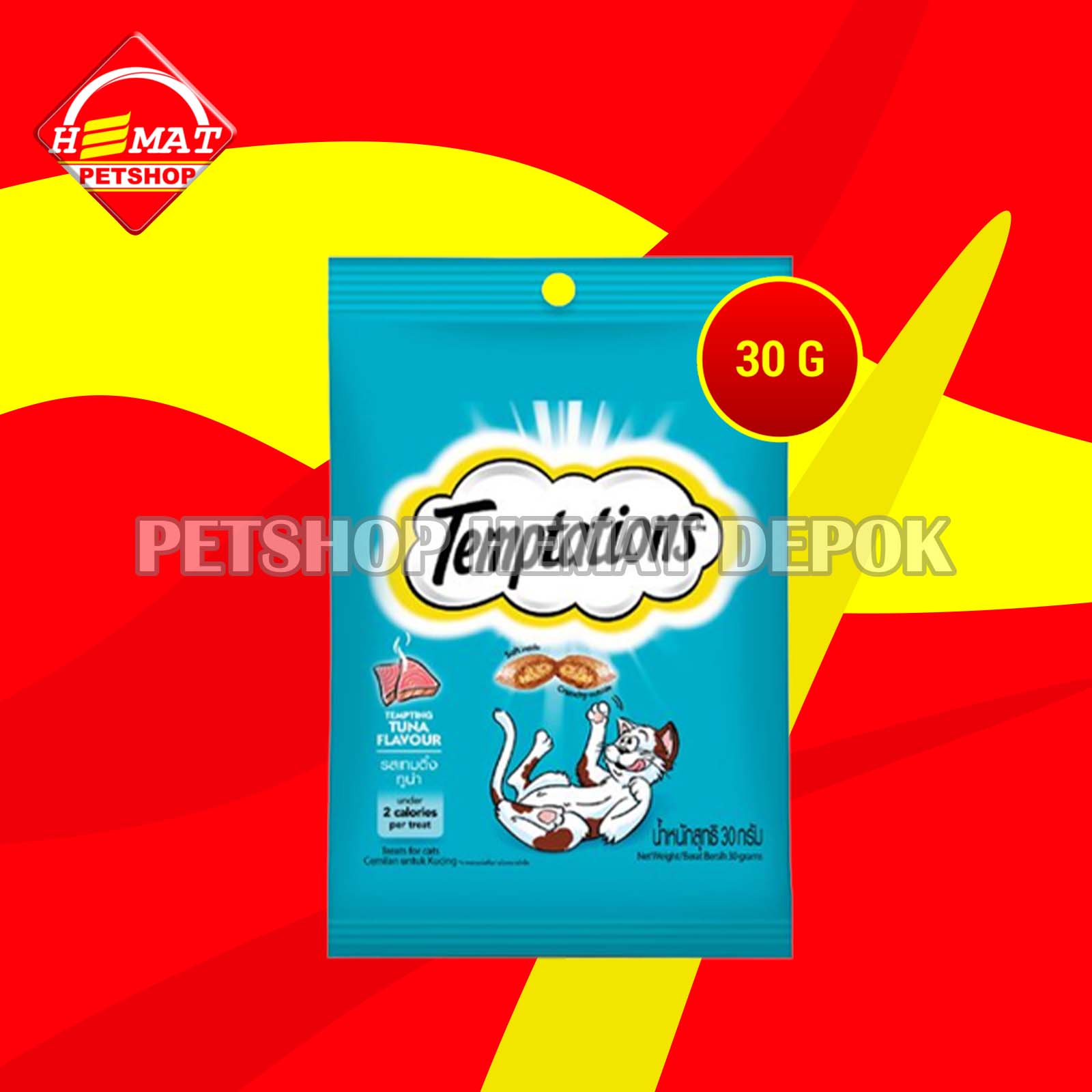 Temptation bites Snack Cemilan Kucing 30 gram All Varian | Lazada Indonesia