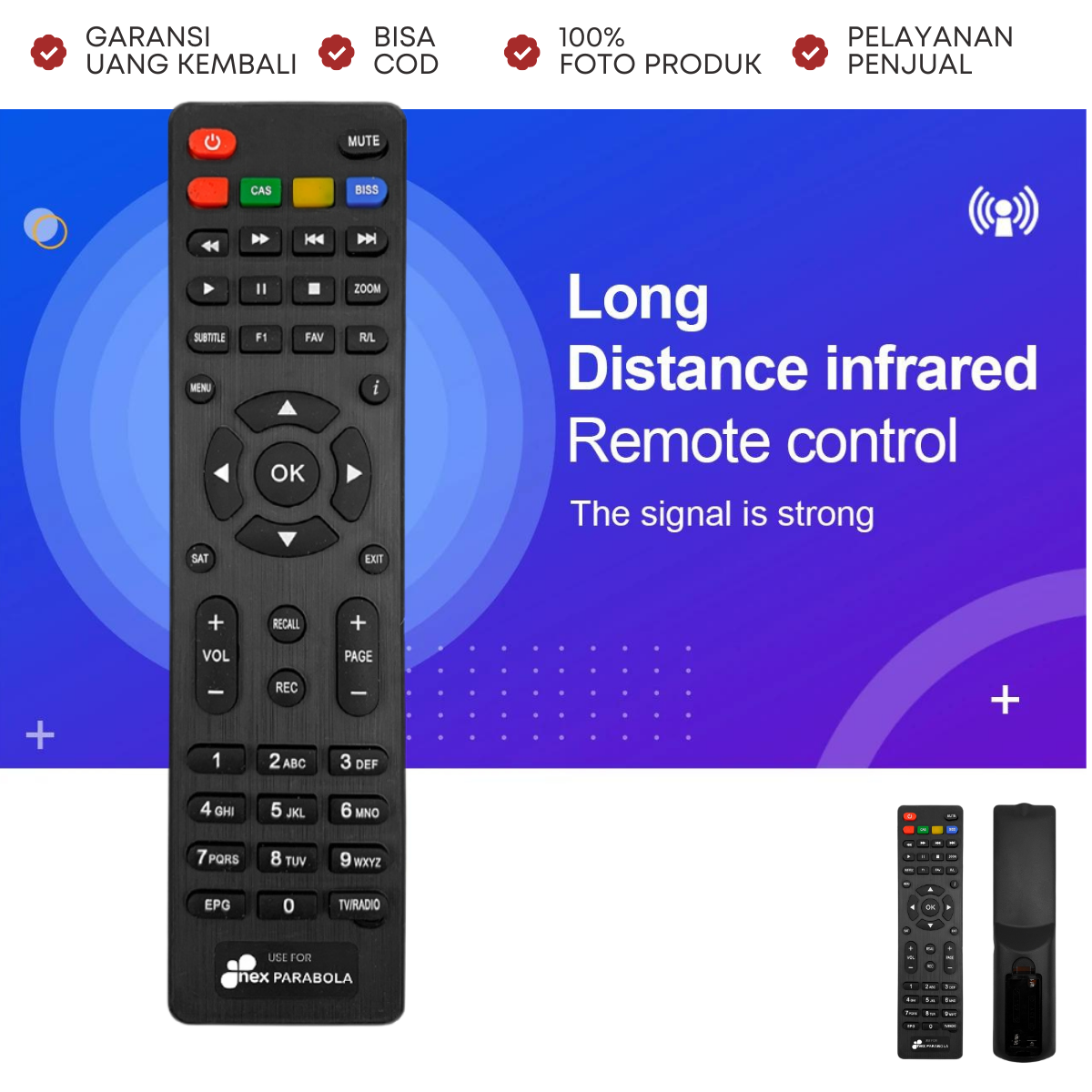 Remot Remote Receiver Nex Parabola Mola Kuning Nex Parabola Merah Hijau ...