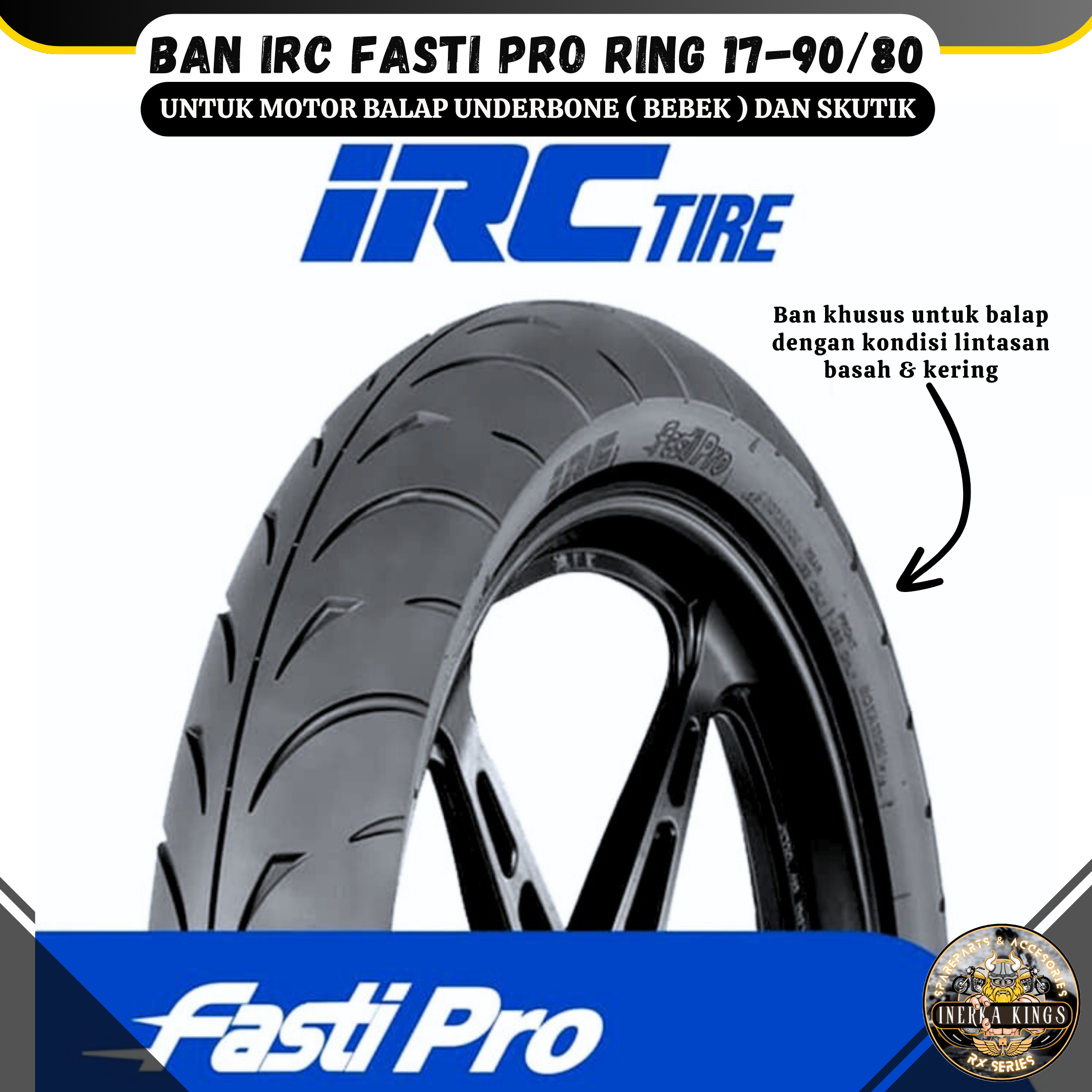 Ban Motor IRC Fasti Pro Ukuran 90/80 Ring 17 Rekomendasi Racing Balap ...