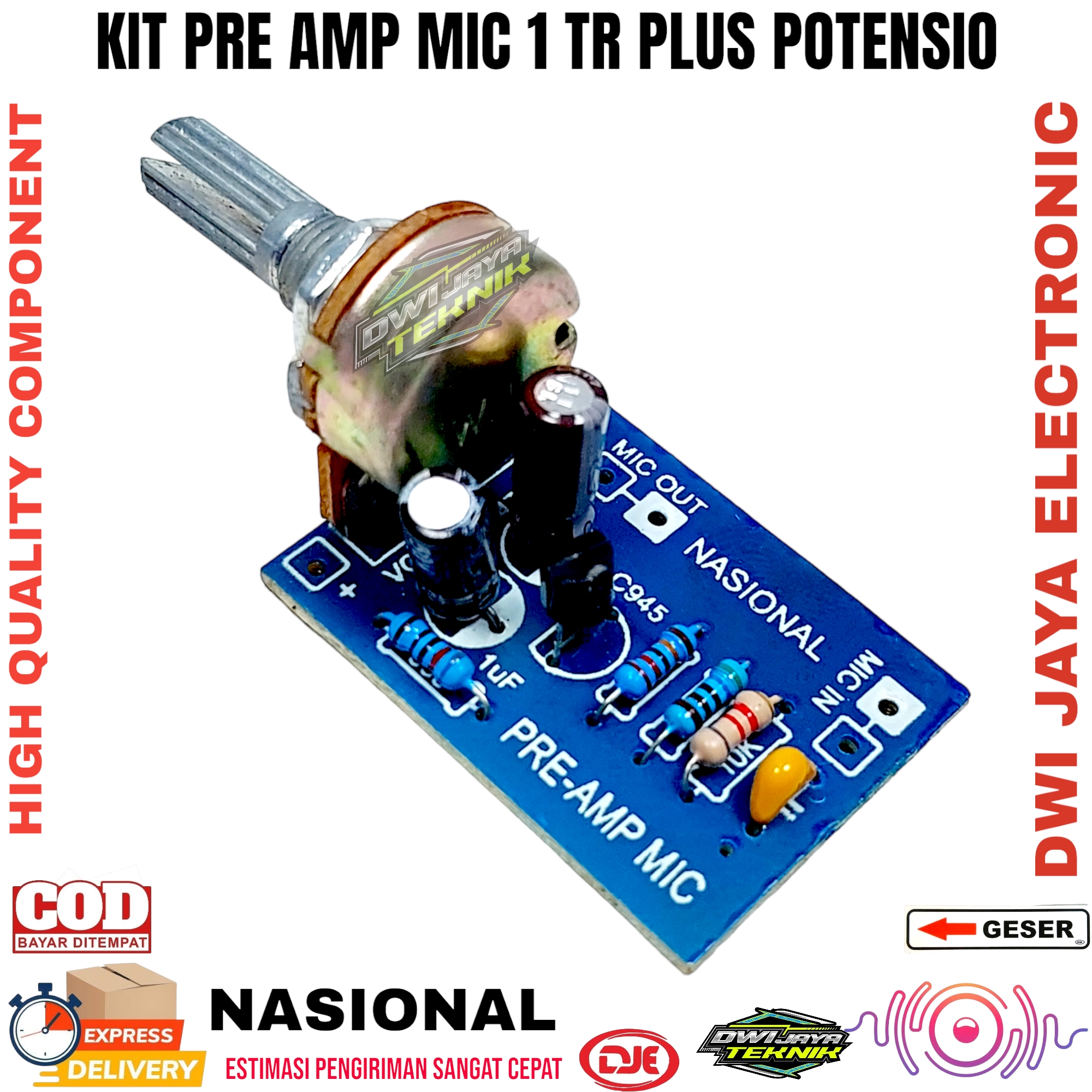 Kit Pre Amp Mic 1TR Plus Potensio By Nasional | Lazada Indonesia