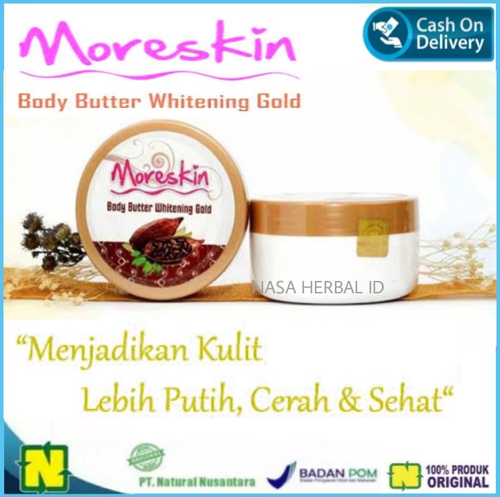COD / MORESKIN BODY BUTTER WHITENING GLOD / LULUR PEMUTIH TUBUH / CREAM ...