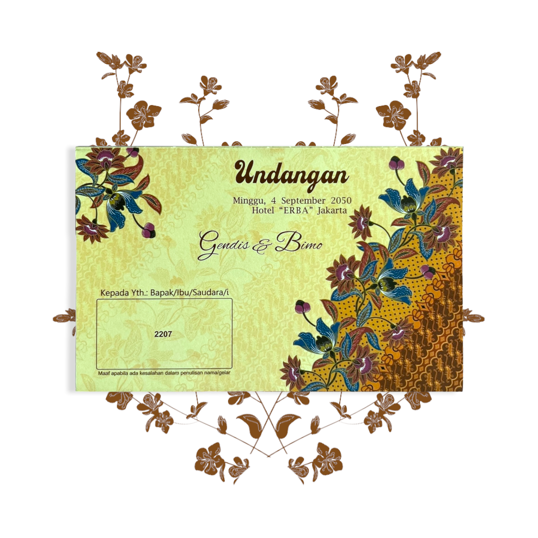 Blangko Undangan Kosong Pernikahan Erba Kartu BLANKO Simple 2207 (5 ...