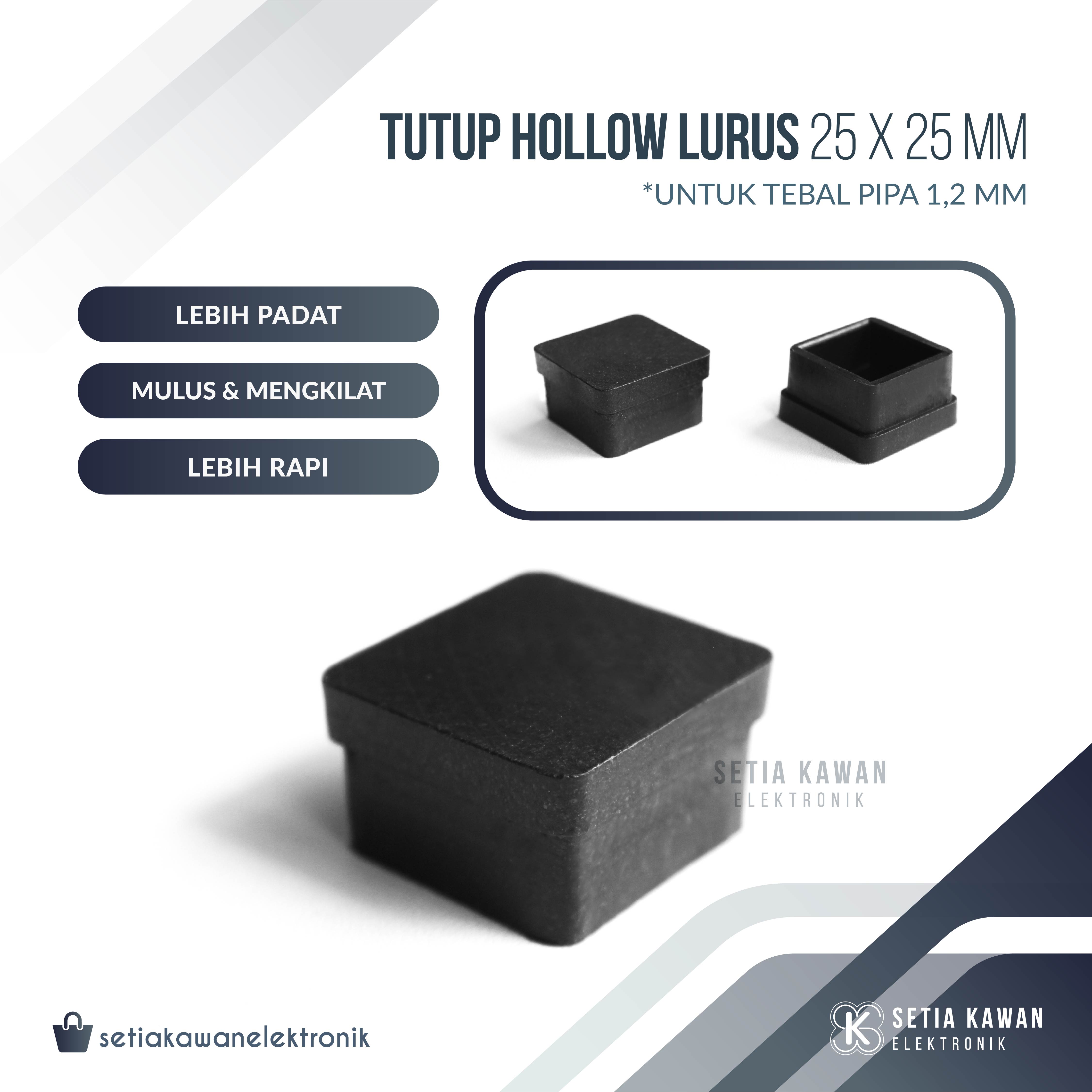 Kaki Karet Hollow Holo 25x25 mm Kopong Alas Kursi Meja Rak / Tutup Pipa ...