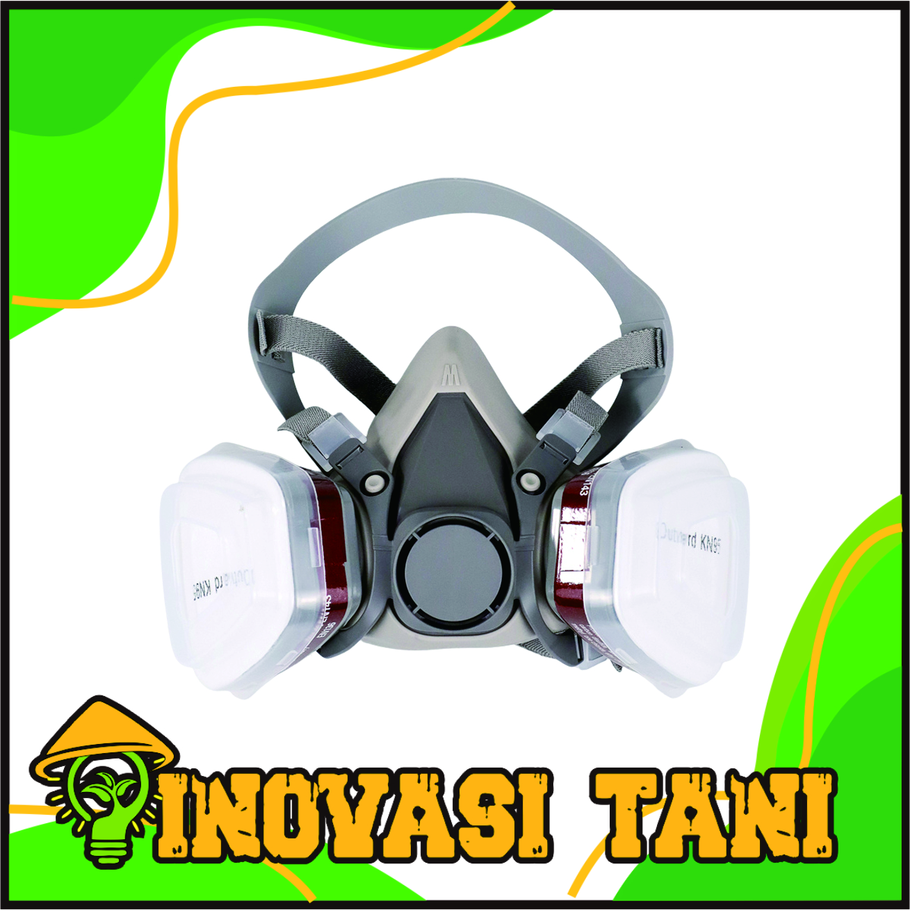 Masker Anti polusi Virus Gas Half Facepiece Respirator Half Gas Mask ...