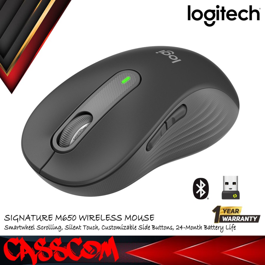 Logitech Signature M650 Mouse Wireless Bluetooth Silent | Lazada Indonesia