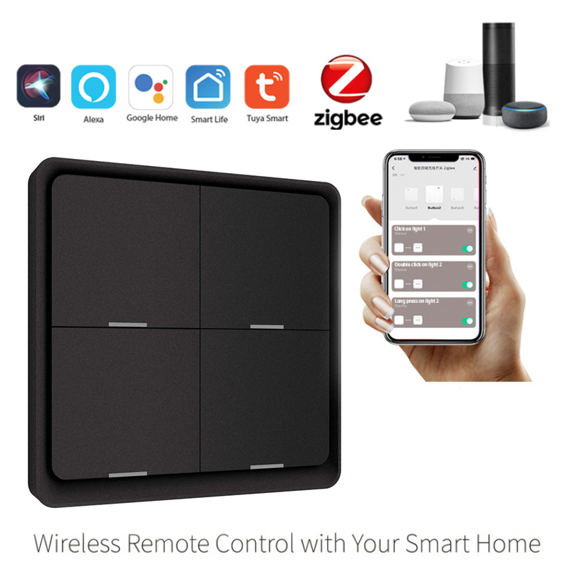 E Life Smart Store Smart Wireless Switch Tuya ZigBee Free Sticker 4-way ...